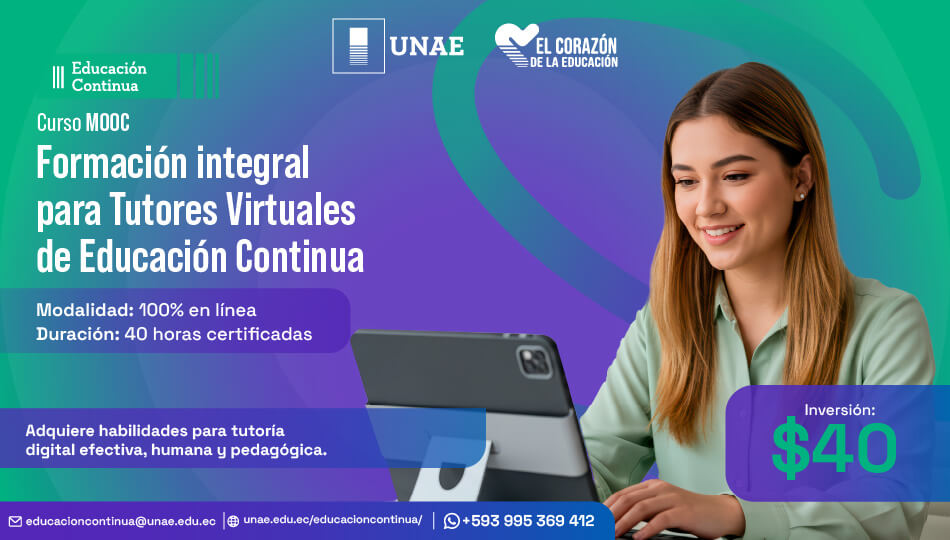 Formación integral para tutores virtuales de educación continua | UNAE